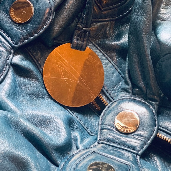 Gustto | Bags | Gustto Estola Satchel In Glazed Blue Leather | Poshmark